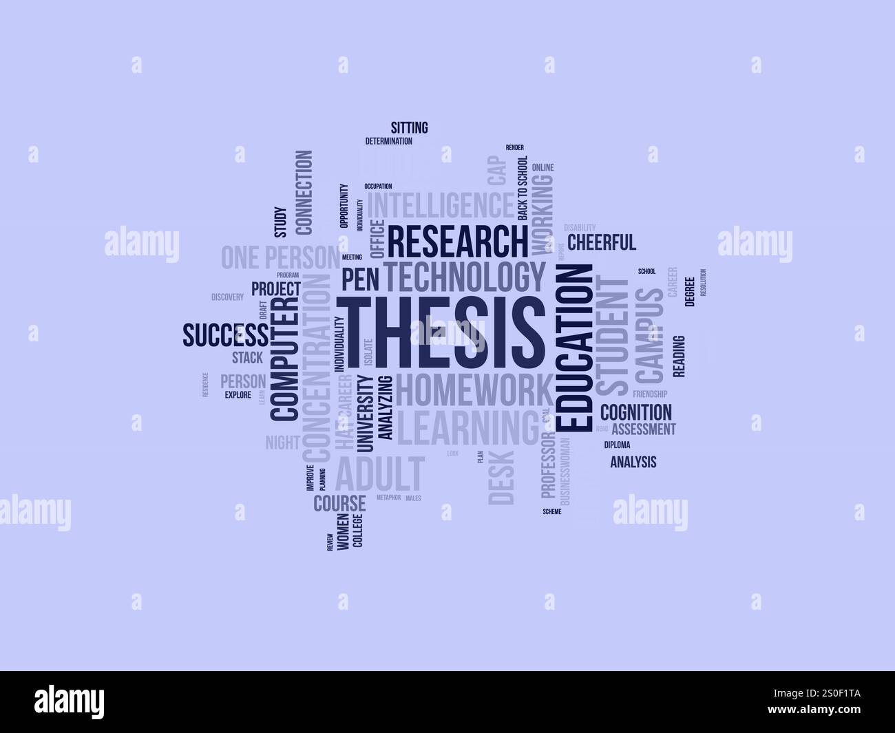 Thesis word cloud template. Thesis concept vector tagcloud background ...