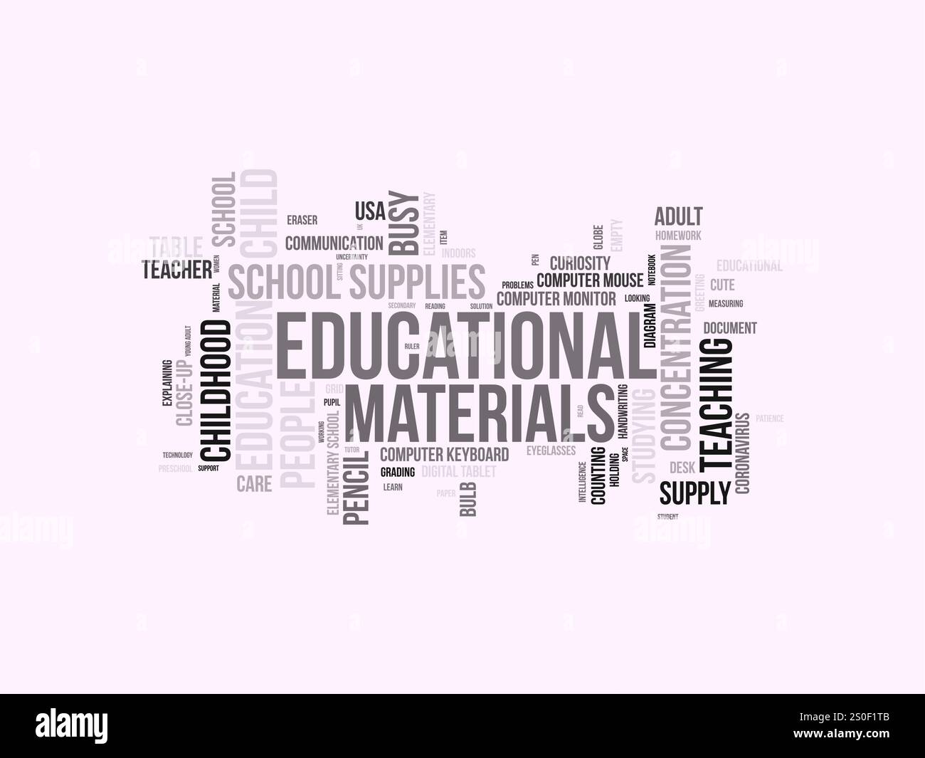 Educational Materials word cloud template. Educational Materials ...