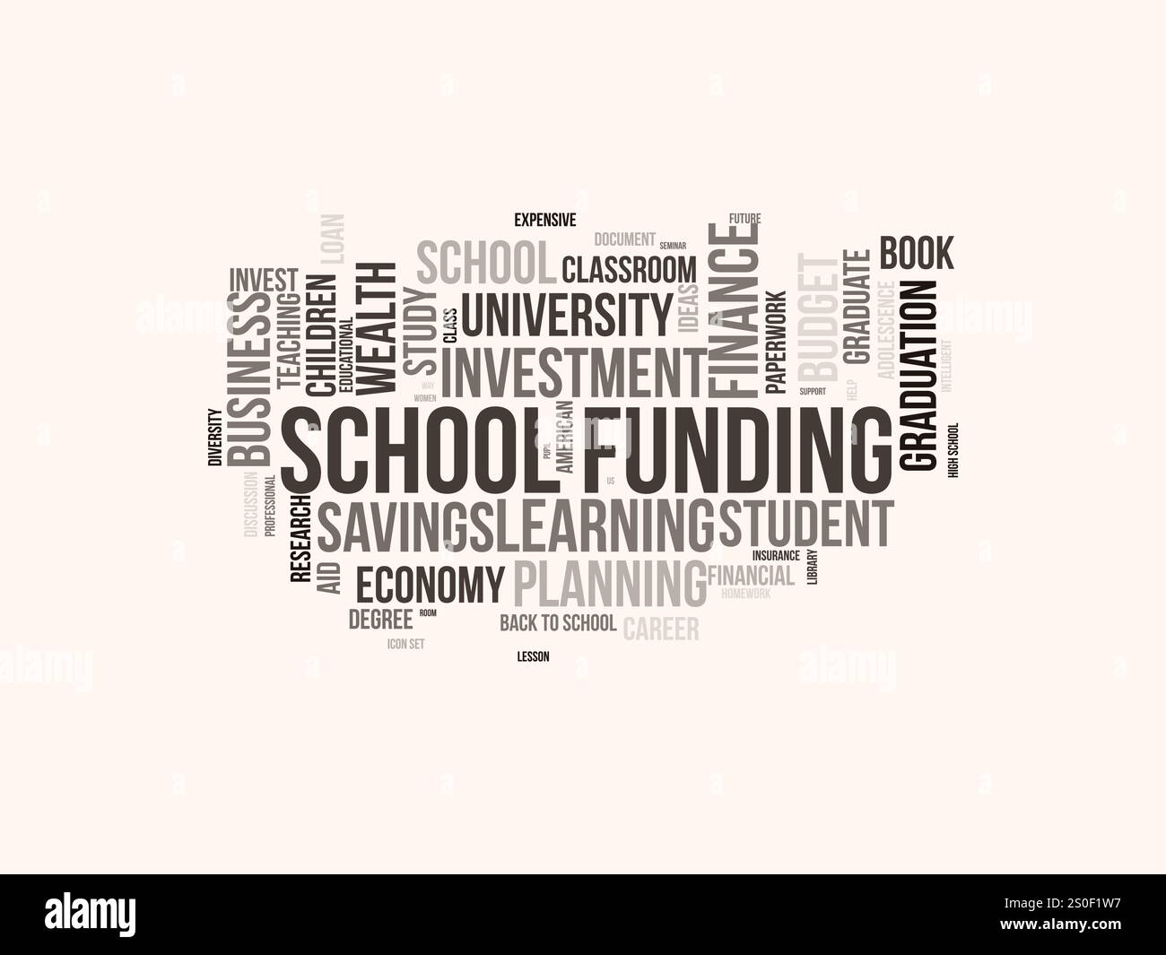 School Funding word cloud template. School Funding concept vector ...