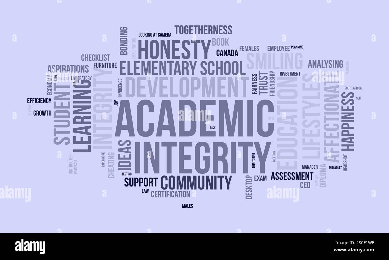Academic Integrity word cloud template. Academic Integrity concept ...
