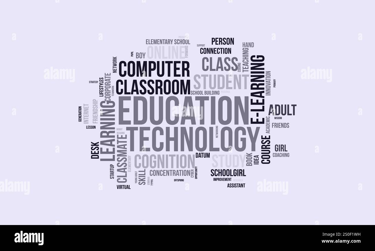 Education Technology (Edtech) word cloud template. Education Technology ...
