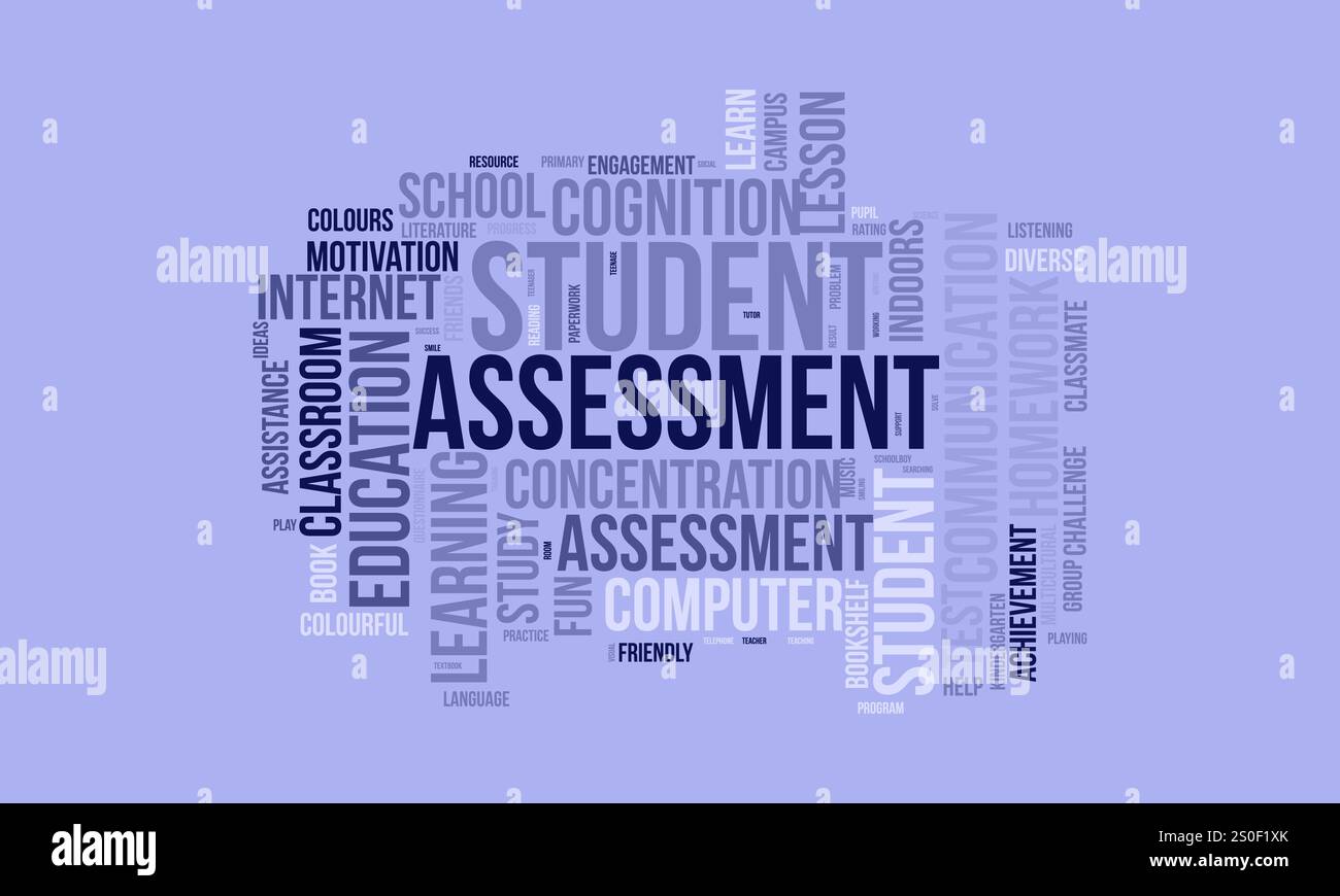 Student Assessment word cloud template. Student Assessment concept ...