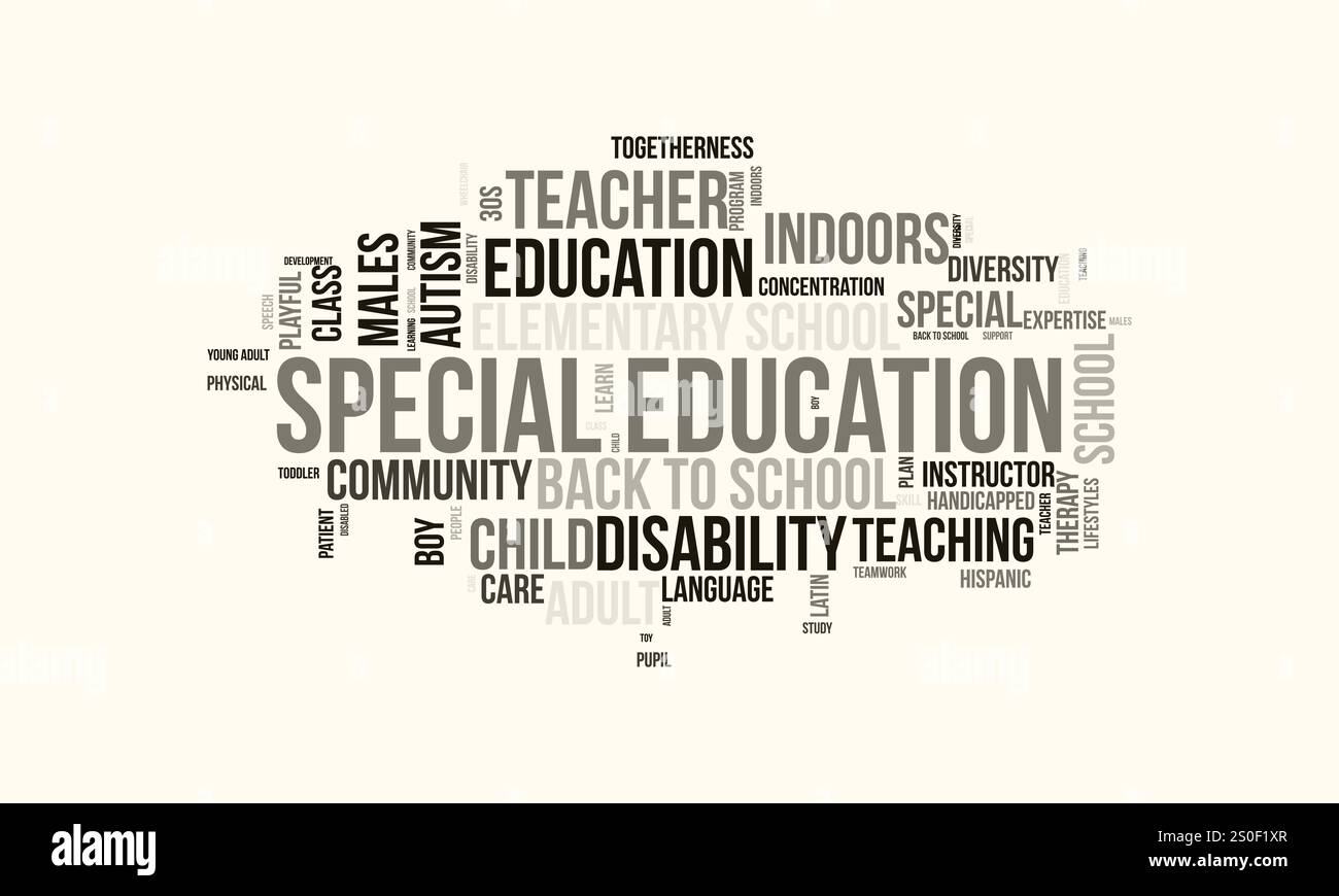 Special Education word cloud template. Special Education concept vector ...