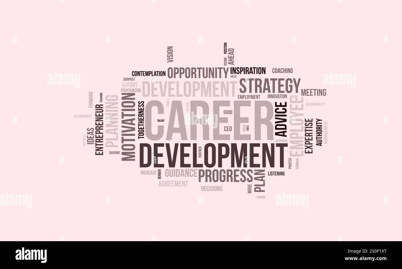 Career Development word cloud template. Career Development concept ...