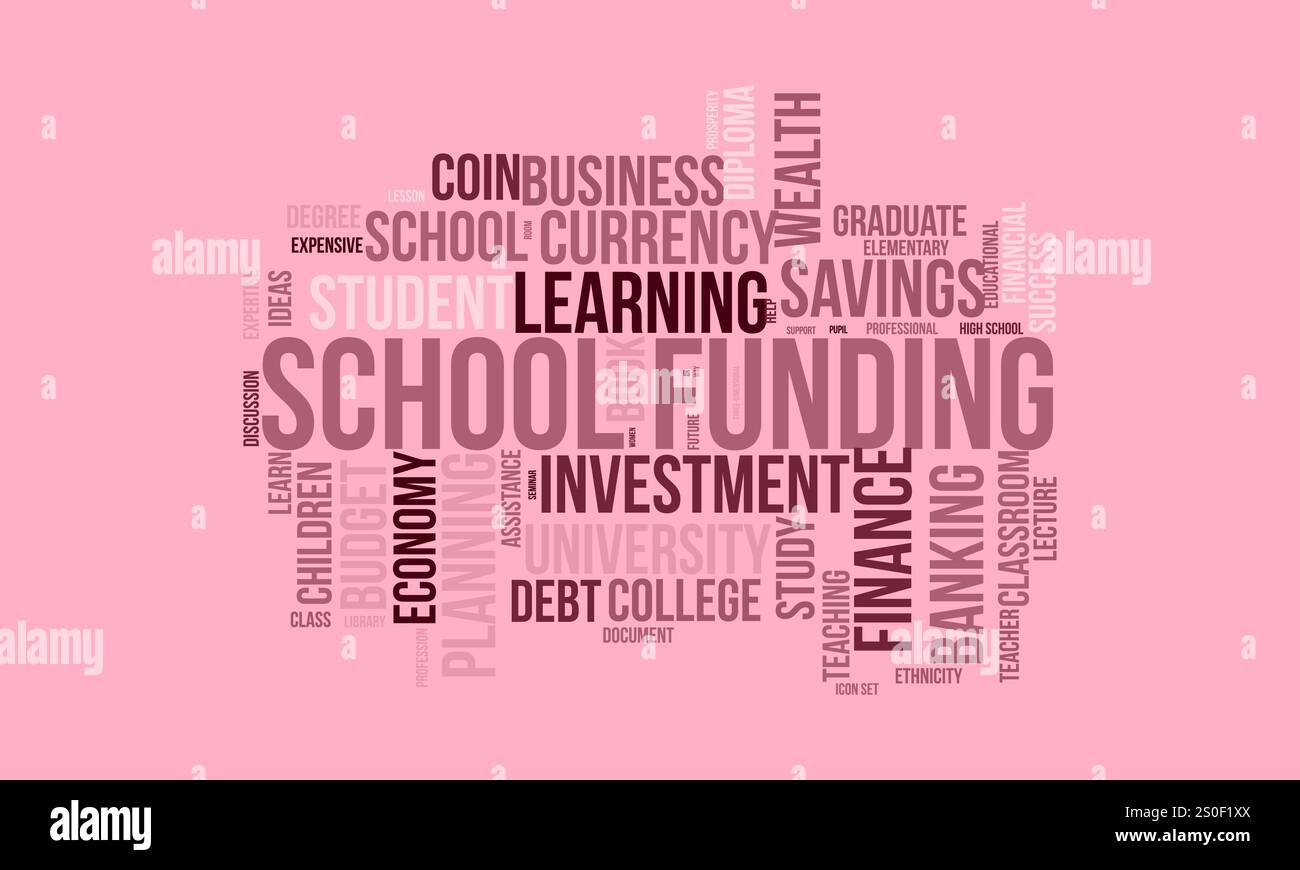 School Funding word cloud template. School Funding concept vector ...