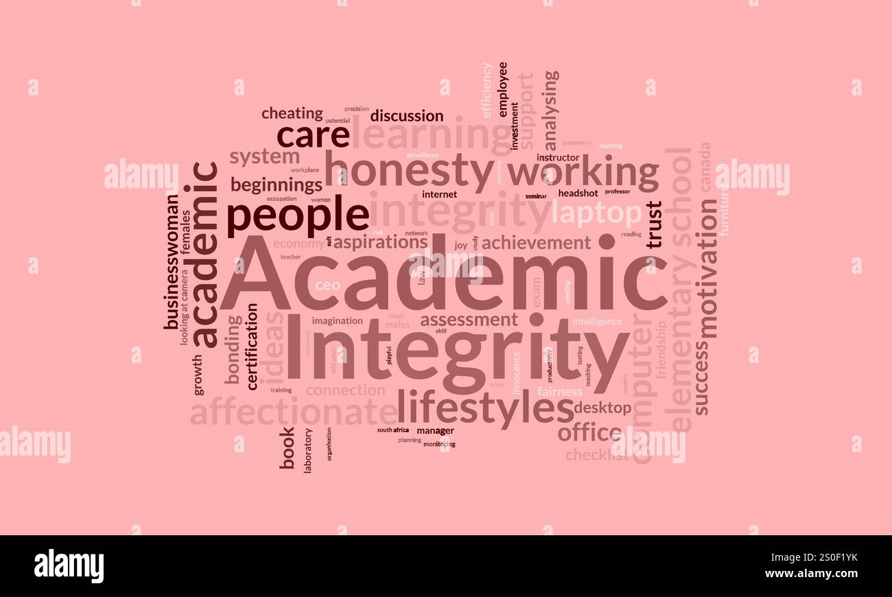 Academic Integrity word cloud template. Academic Integrity concept ...