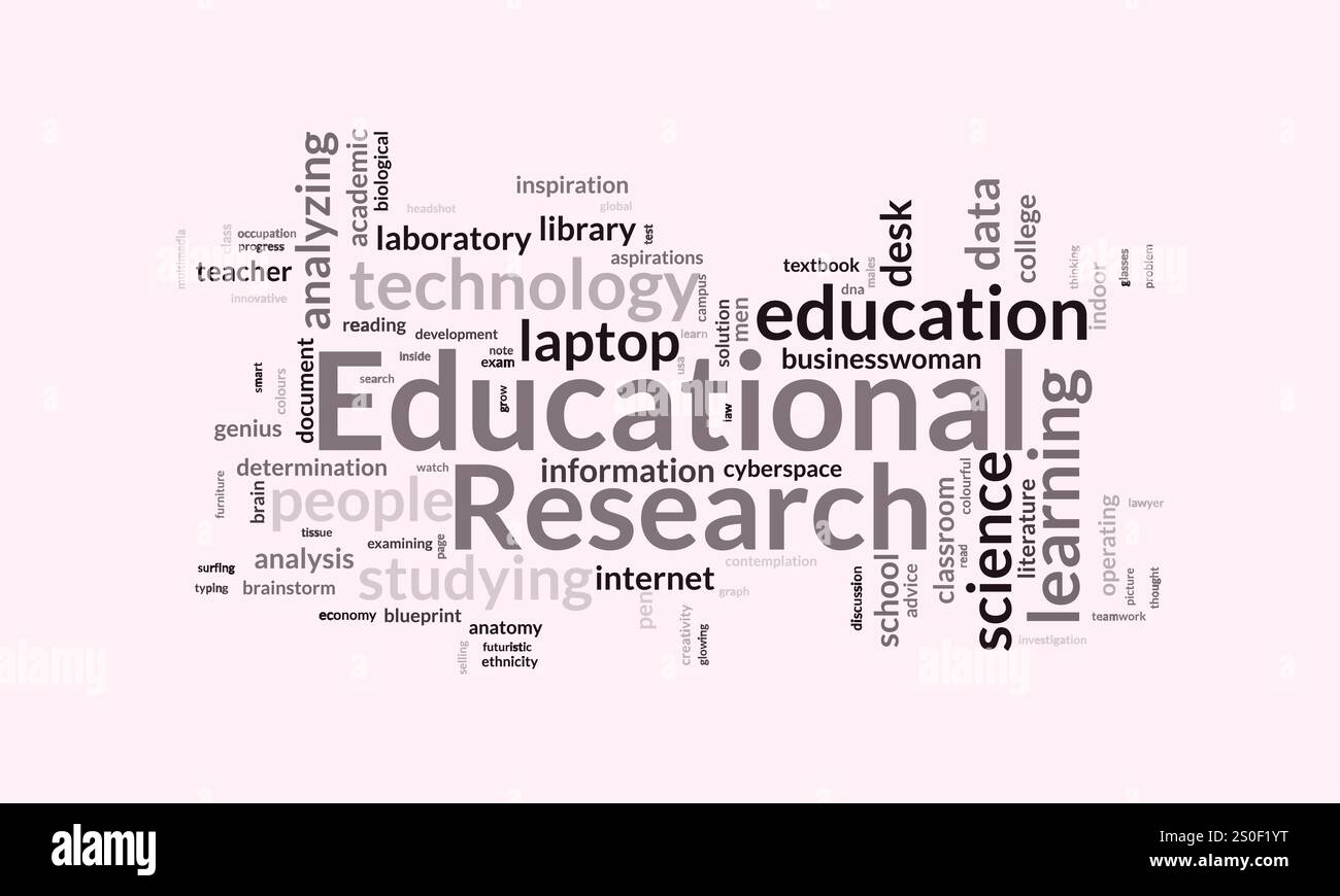 Educational Research word cloud template. Educational Research concept ...