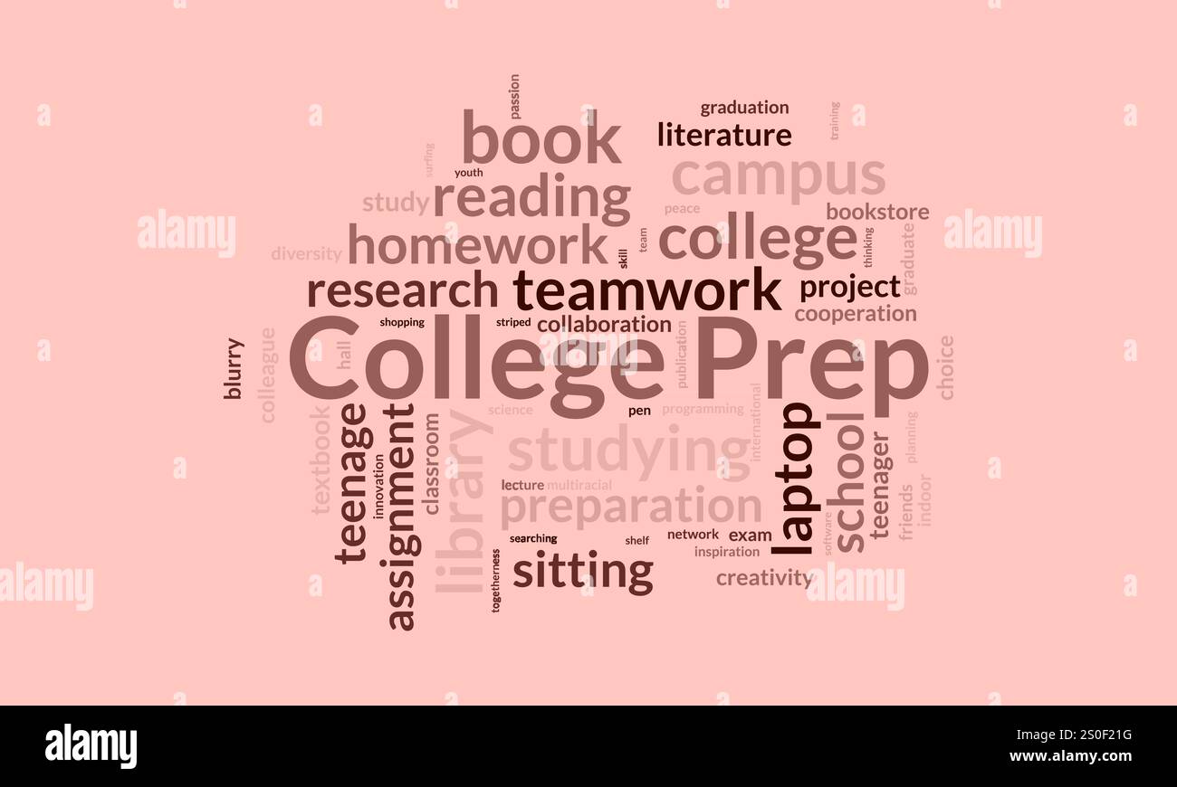 College prep vector template hi-res stock photography and images - Alamy