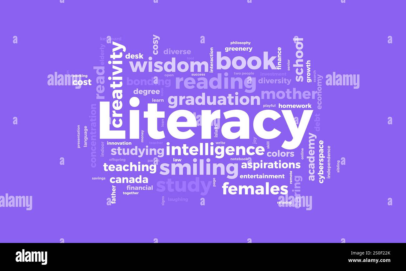 Literacy word cloud template. Literacy concept vector tagcloud ...