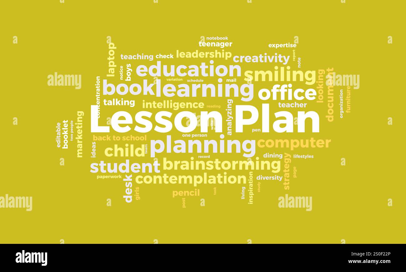 Lesson Plan word cloud template. Lesson Plan concept vector tagcloud ...