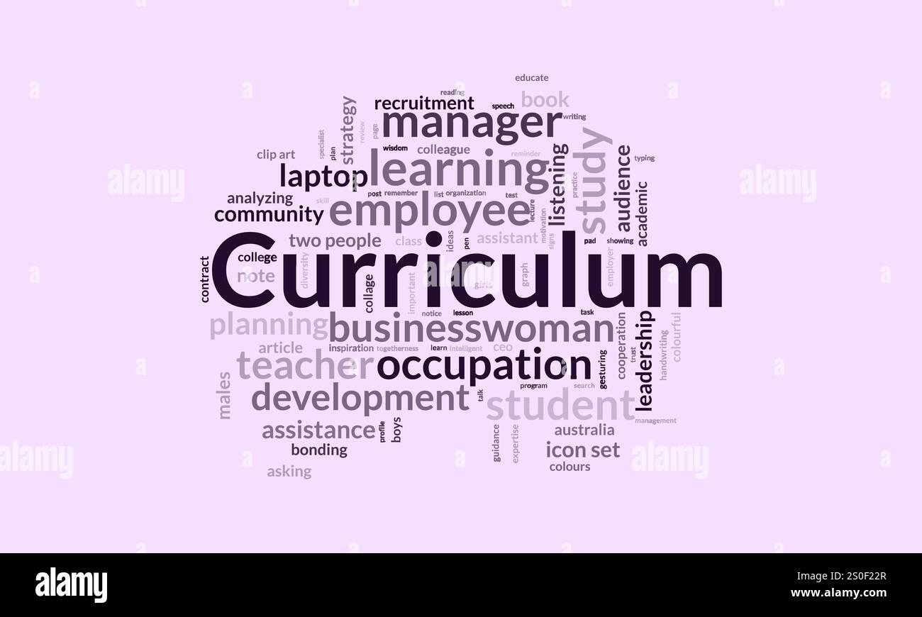 Curriculum word cloud template. Curriculum concept vector tagcloud ...