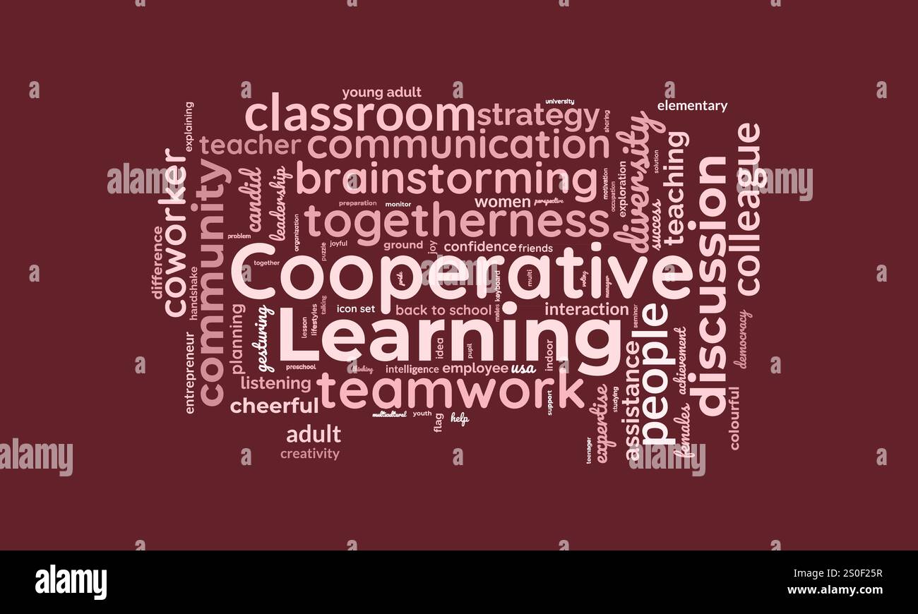Cooperative Learning word cloud template. Cooperative Learning concept ...