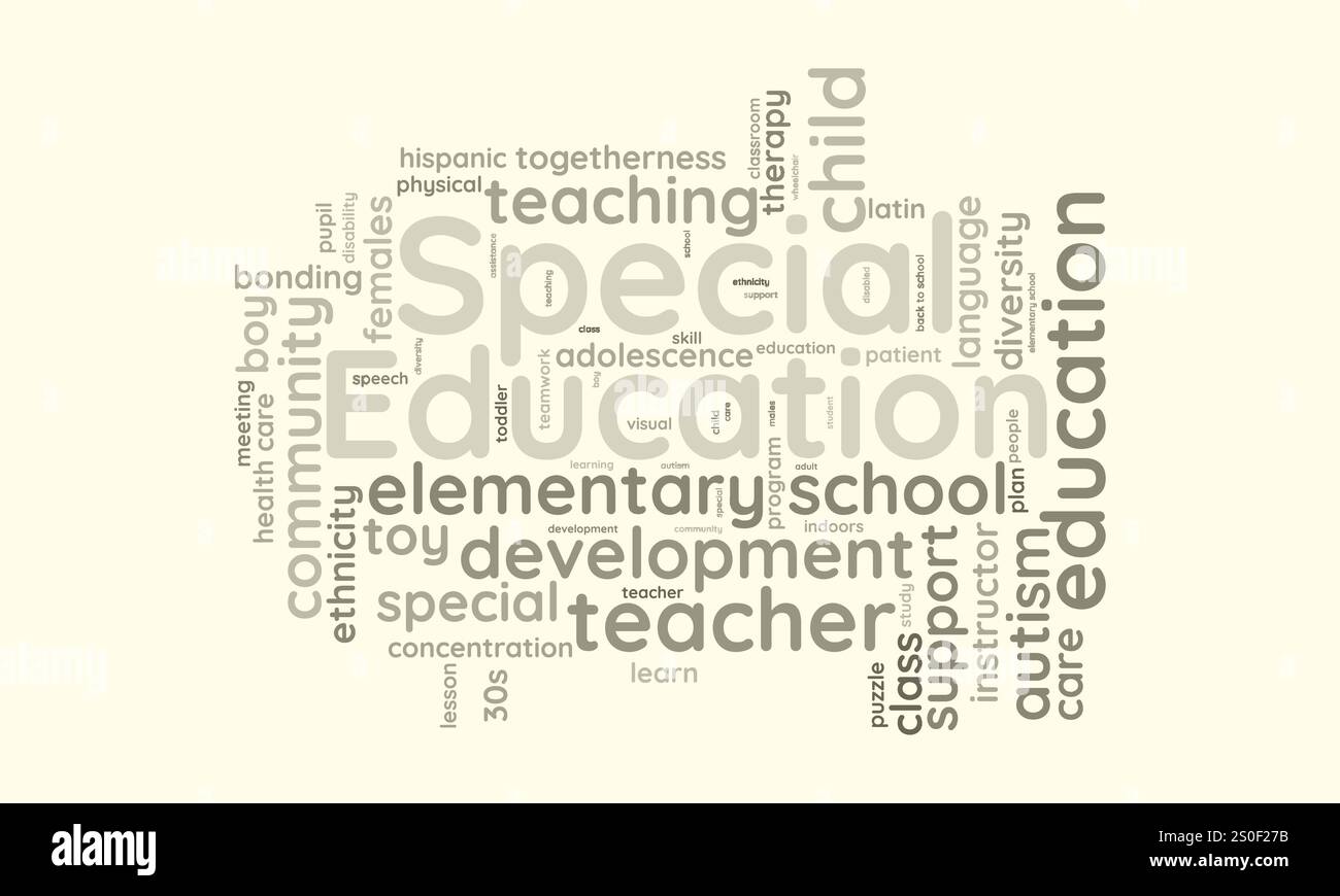 Special Education word cloud template. Special Education concept vector ...