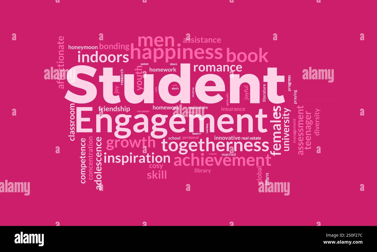 Student Engagement word cloud template. Student Engagement concept vector tagcloud background ...