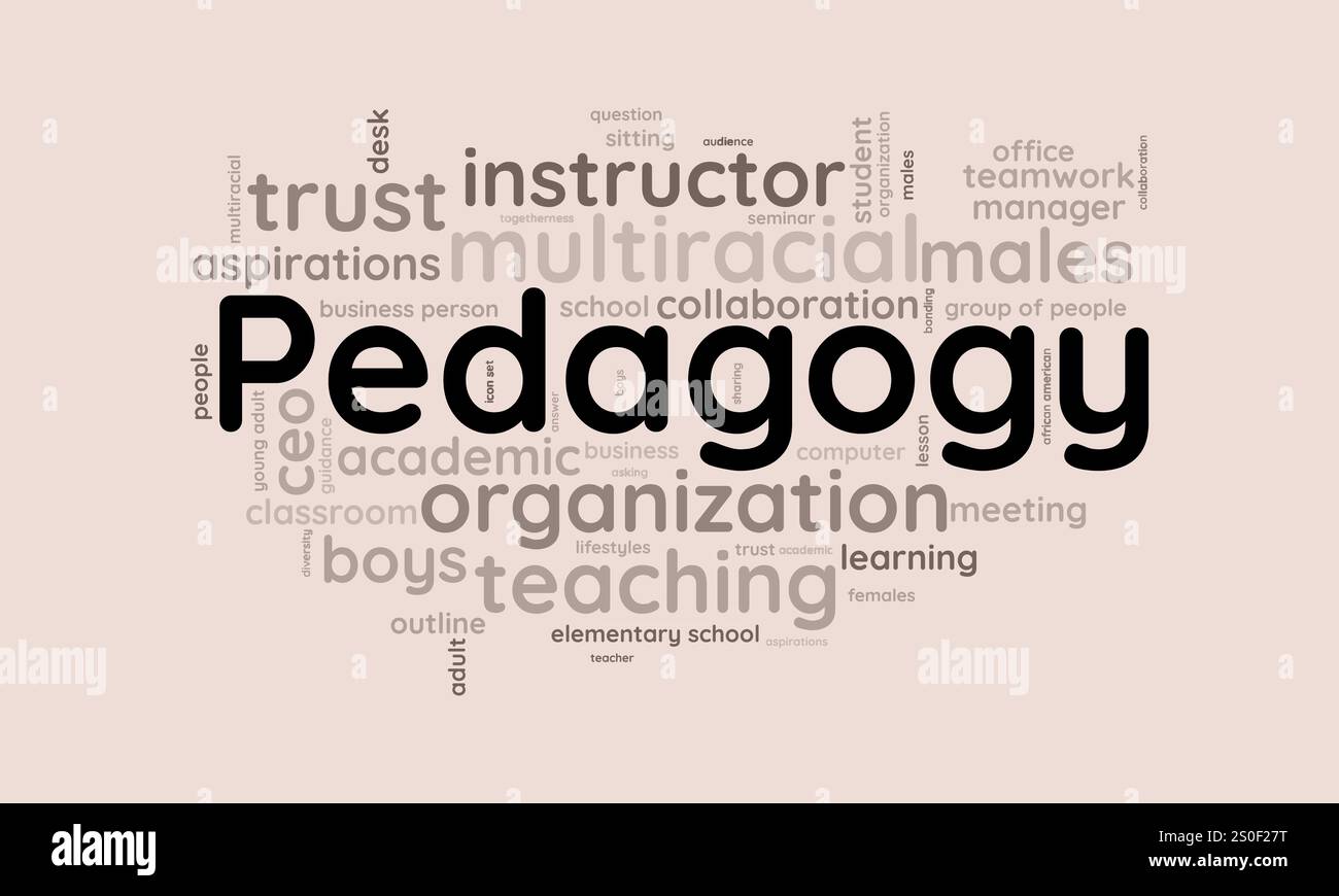 Pedagogy word cloud template. Pedagogy concept vector tagcloud ...