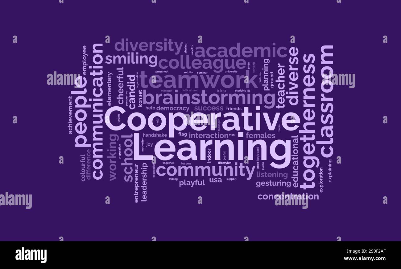 Cooperative Learning word cloud template. Cooperative Learning concept ...