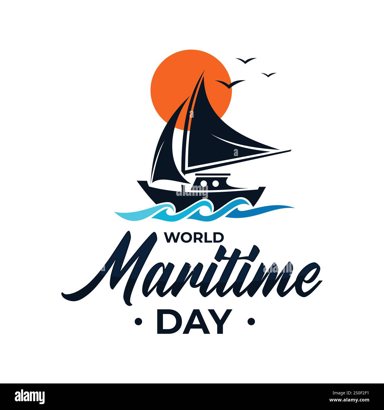 World Maritime Day template background with sailboat for World Maritime ...