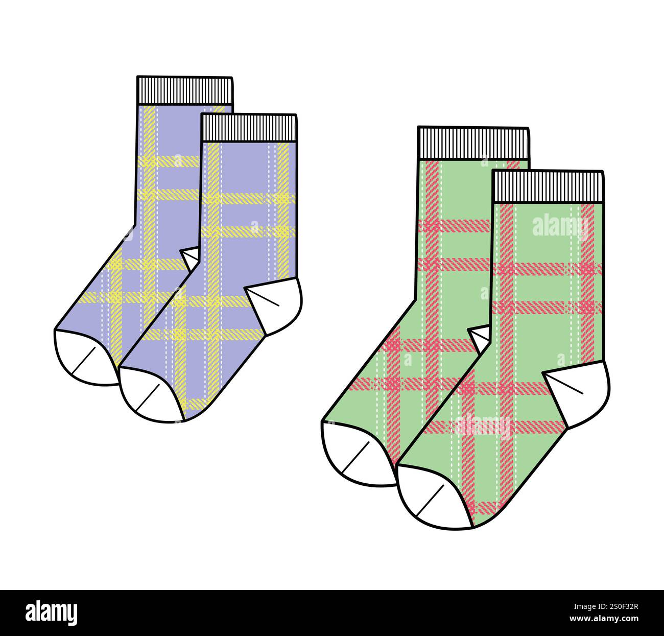 Boys crew socks template hi-res stock photography and images - Alamy