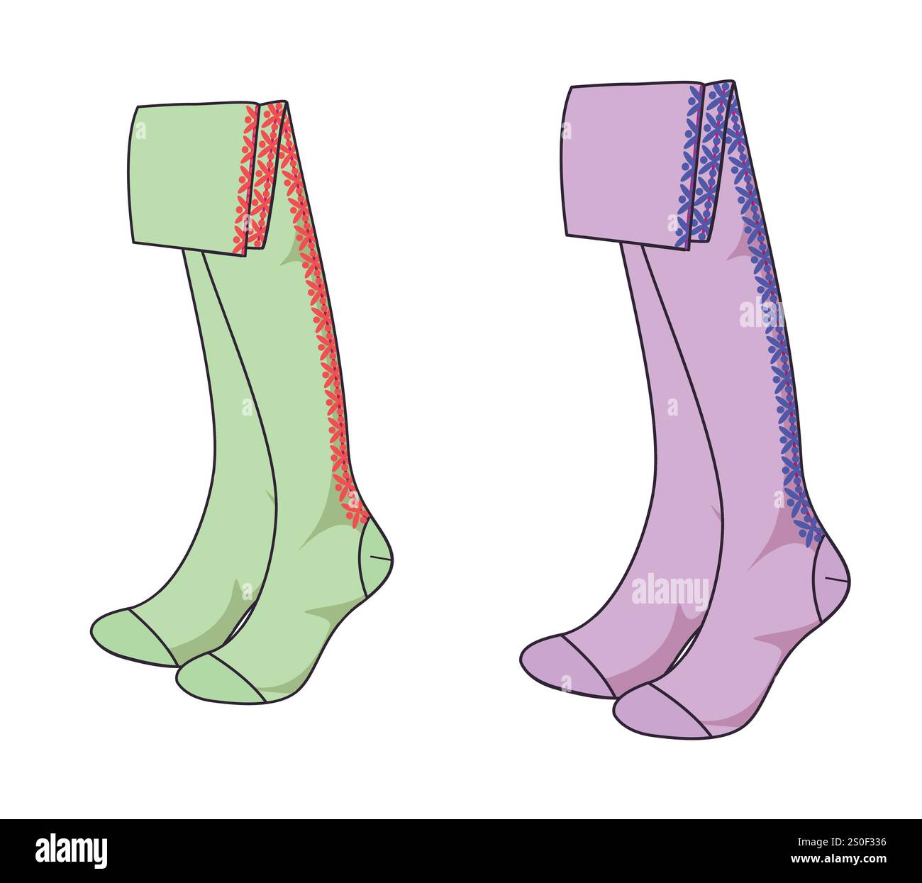 Thigh high stockings Cut Out Stock Images & Pictures - Alamy