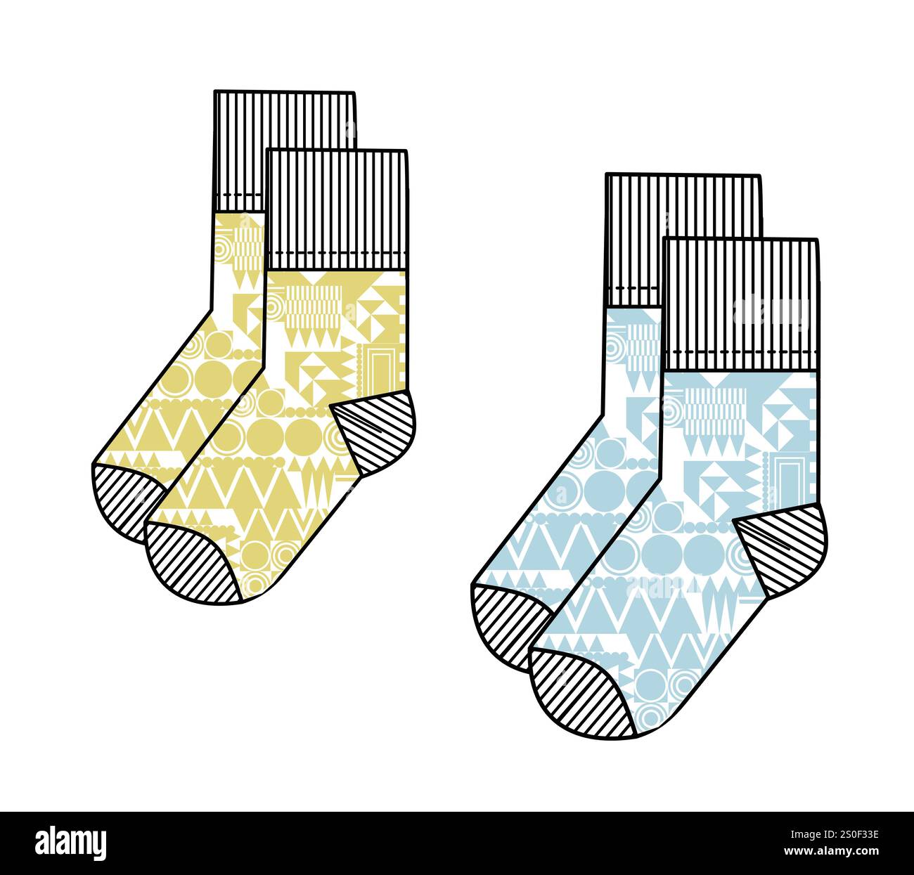 Girls crew socks drawing hi-res stock photography and images - Alamy