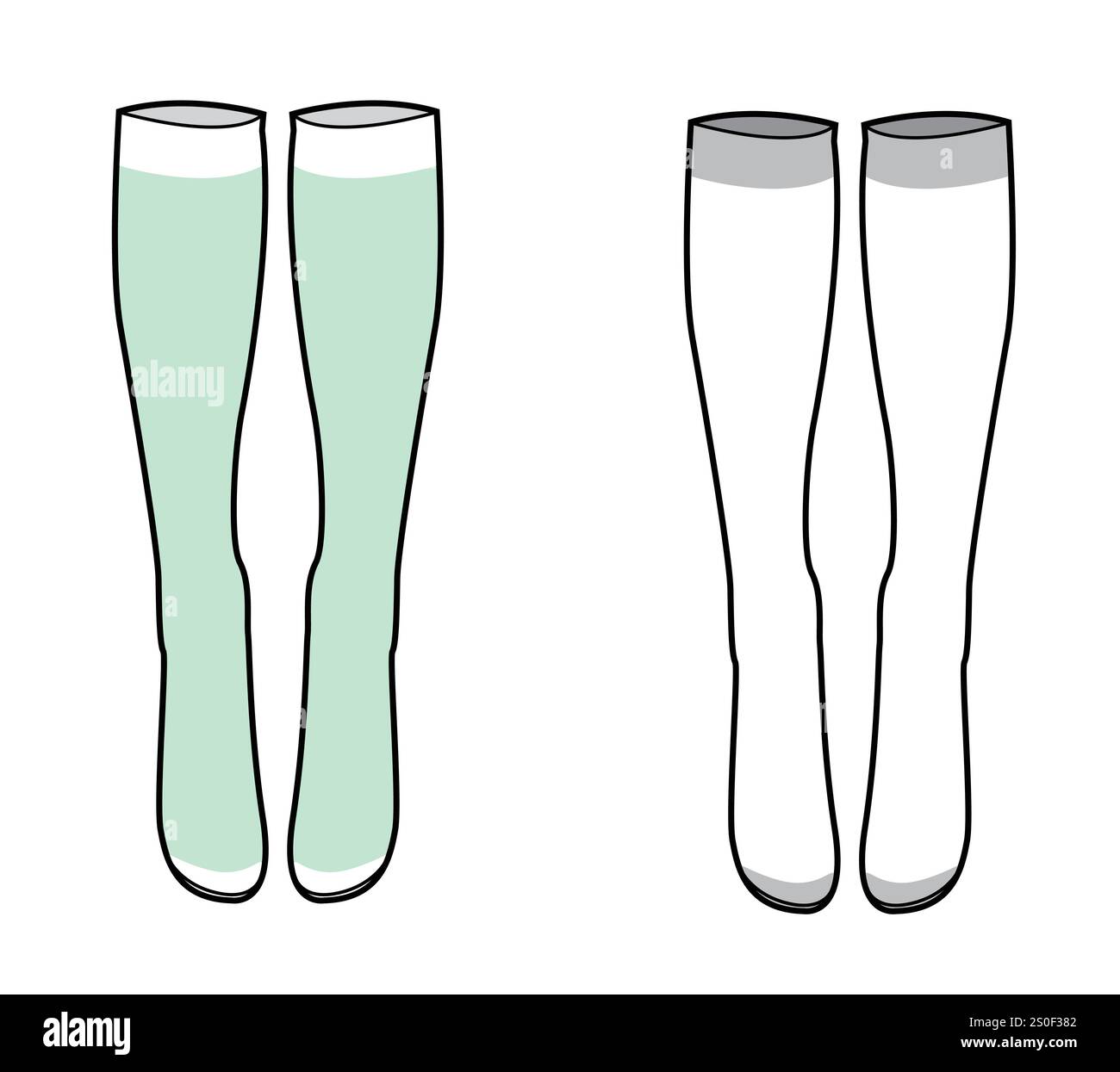 Knee high socks clipart Stock Vector Images - Alamy