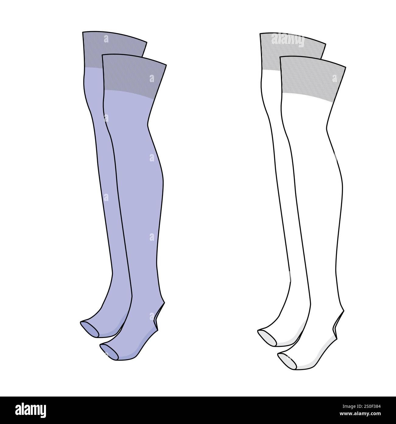 Girls thigh high socks design hi-res stock photography and images - Alamy
