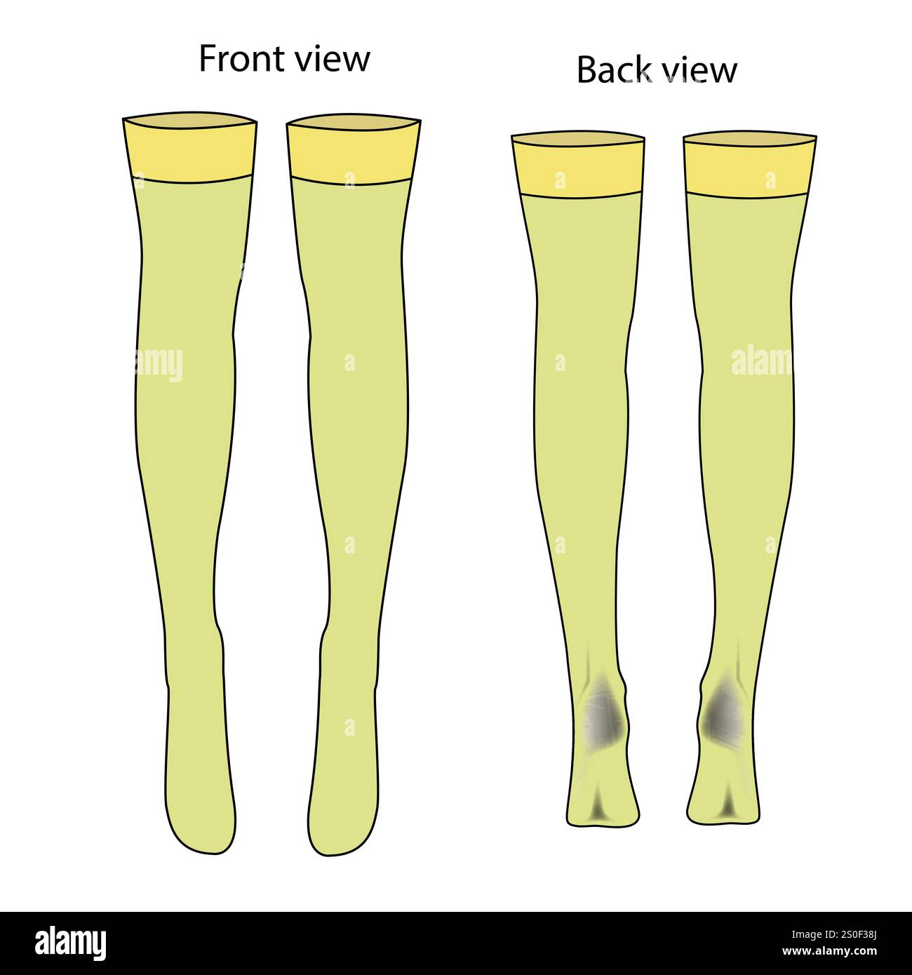 Tights front and back view hi-res stock photography and images - Alamy