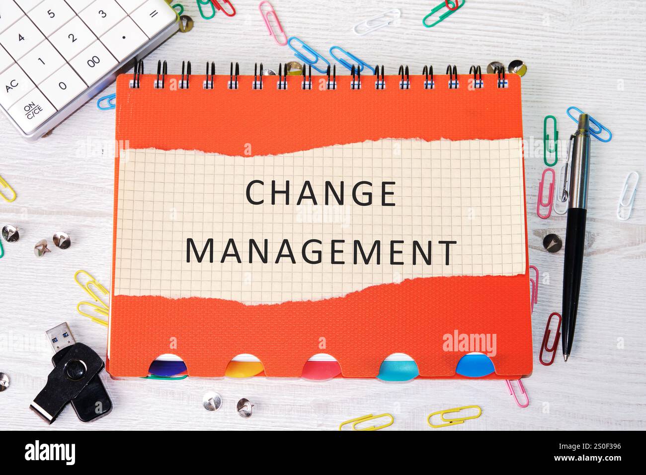 The concept of business and development. The conceptual label CHANGE ...