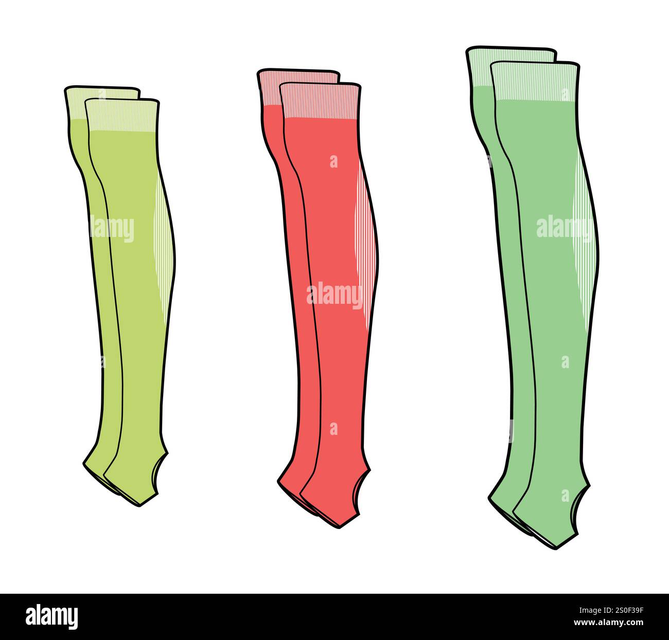 Leg support socks clipart Stock Vector Images - Alamy