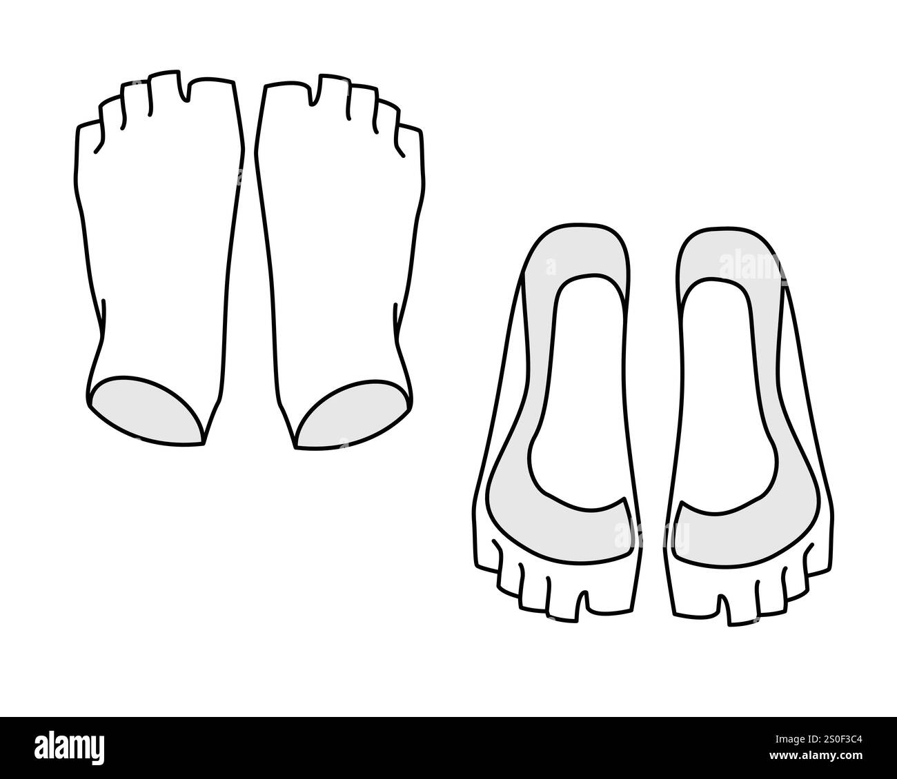 Toeless socks drawing hi-res stock photography and images - Alamy
