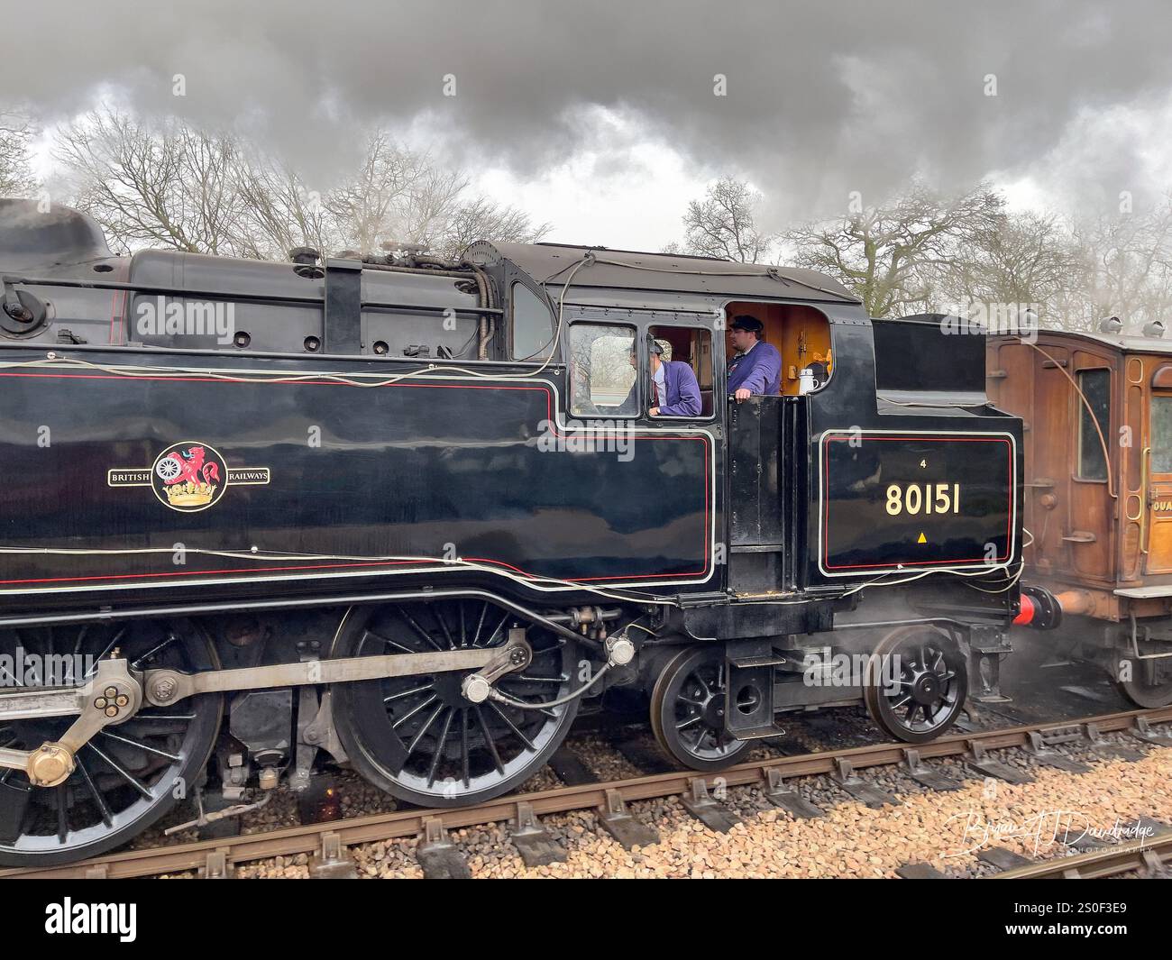 BR Standard 4MT steam locomotive number 80151 at Horsted Keynes Station ...