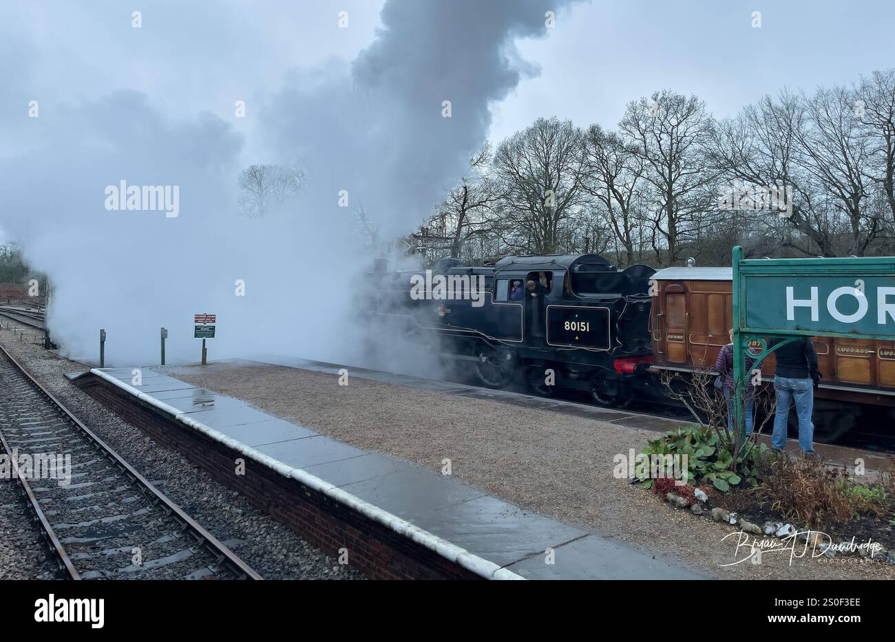 BR Standard 4MT steam locomotive number 80151 at Horsted Keynes Station ...