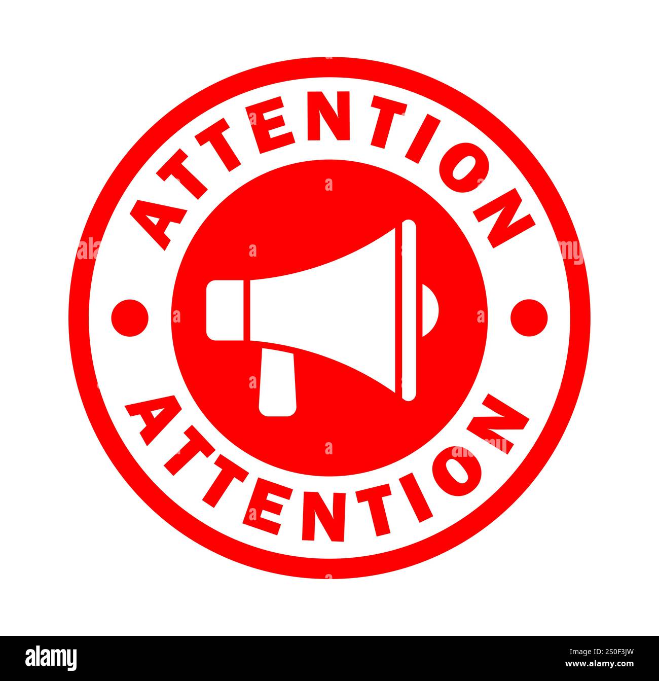 Megaphone news attention round Grunge stamp icon shape symbol. Voice ...