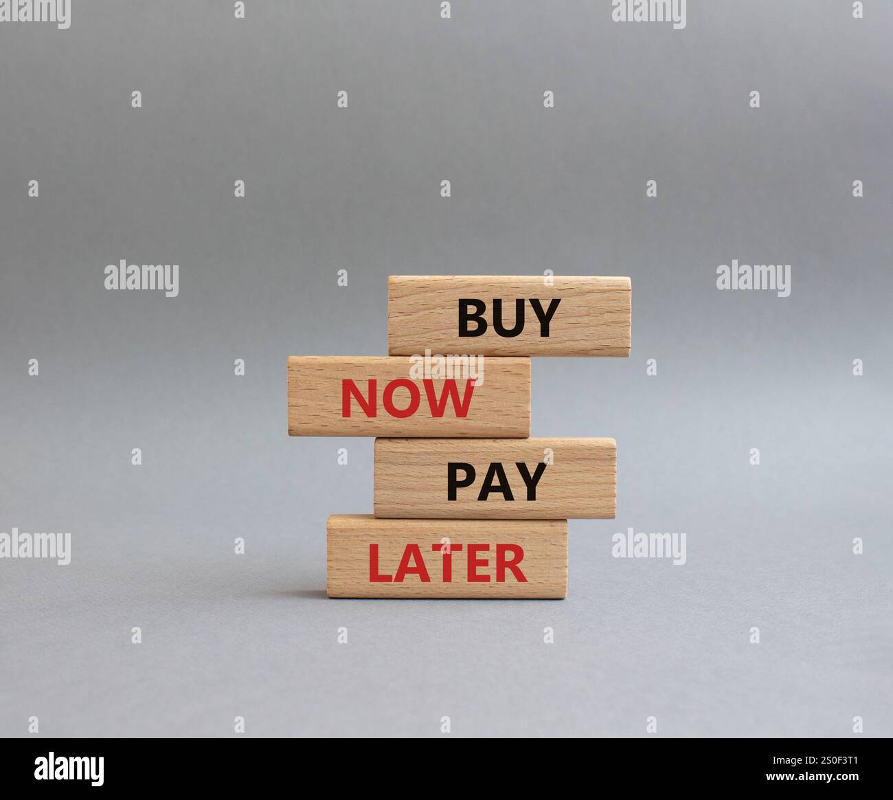 Buy now Pay later symbol. Concept word Buy now Pay later on wooden ...