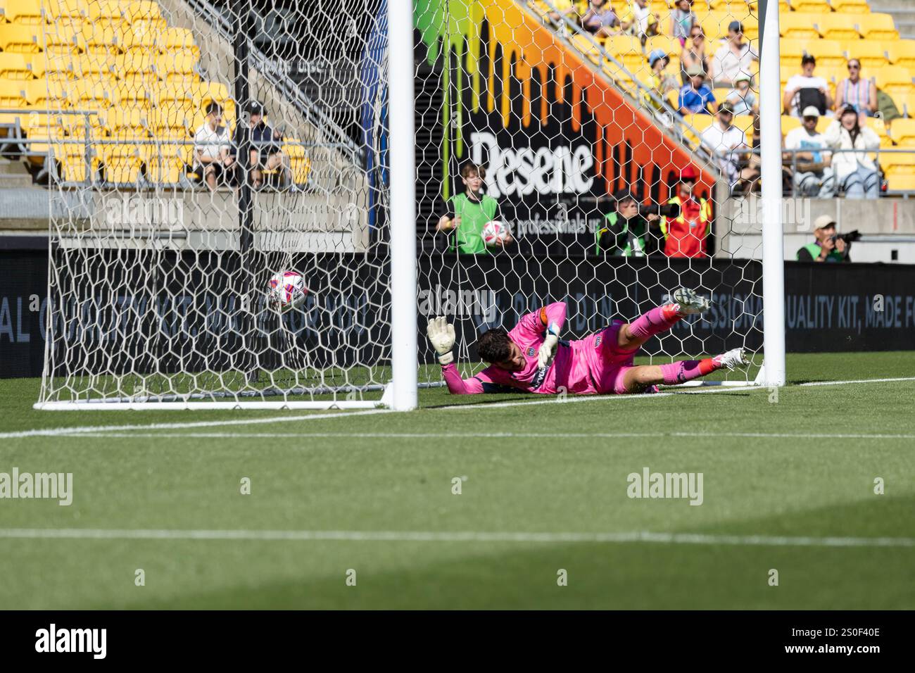 Wellington, New Zealand. 28th Dec, 2024. Newcastle goalkeeper Ryan ...