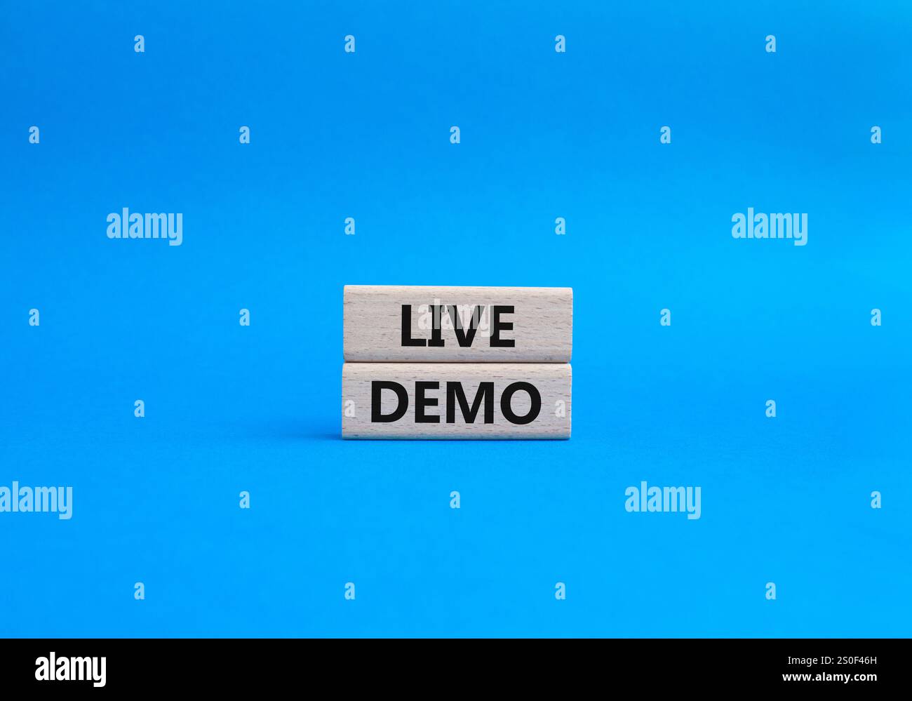 Live Demo symbol. Concept word Live Demo on wooden blocks. Beautiful ...