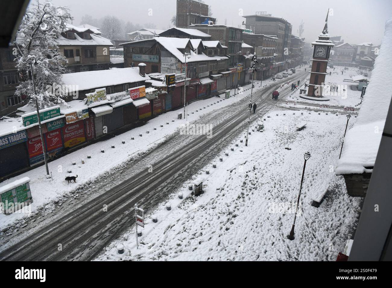 Srinagar, Jammu And Kashmir, India. 28th Dec, 2024. A view of snow ...
