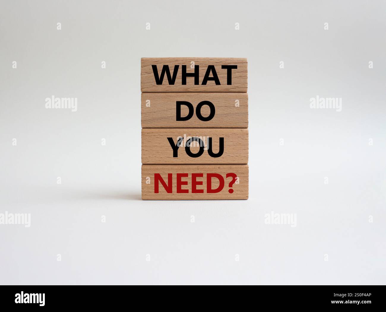 What do you need symbol. Wooden blocks with words What do you need ...