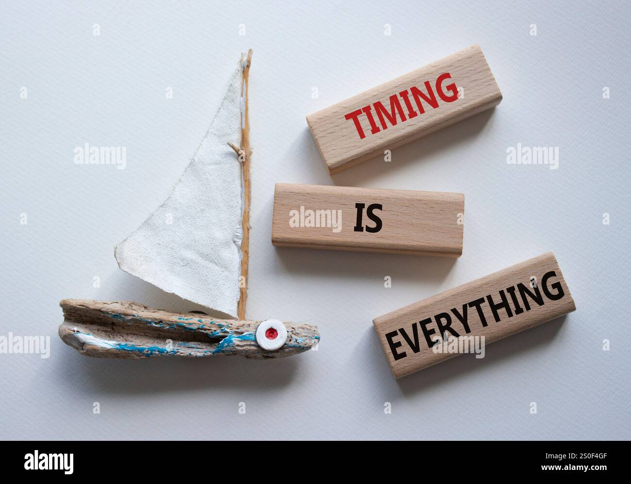 Timing is Everything symbol. Wooden blocks with words Timing is ...