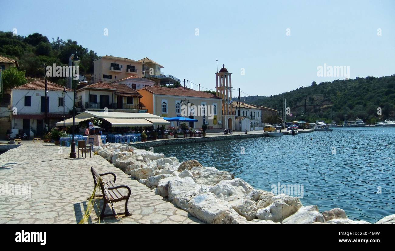 Little Vathi on the Greek island, Meganisi near Lefkada Stock Photo - Alamy