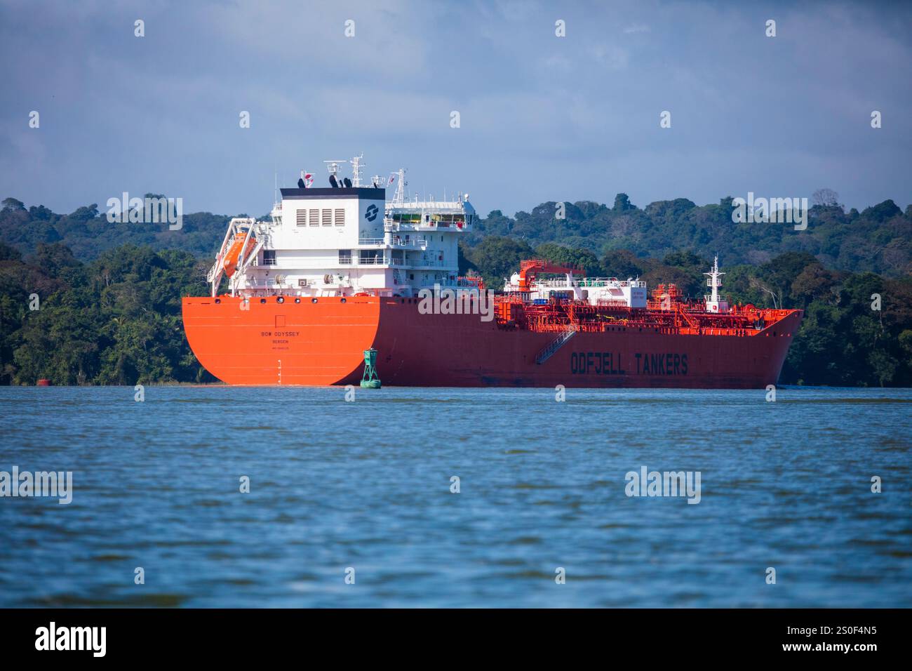 The chemical tanker Bow Odyssey from Odfjell Tankers is sailing through ...