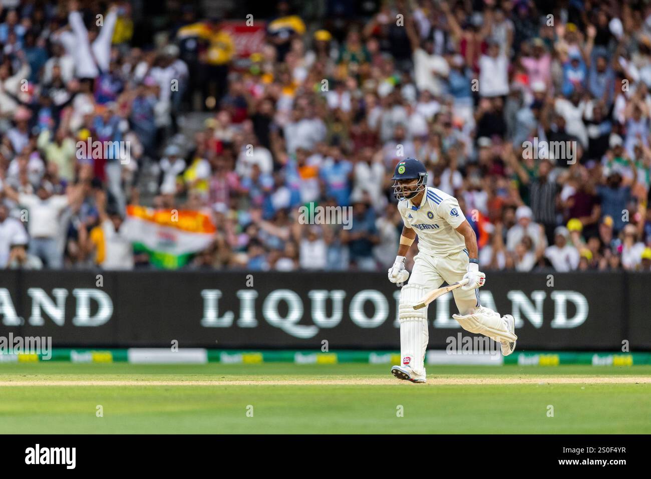 MELBOURNE, AUSTRALIA - DECEMBER 28: Nitish Kumar Reddy of India ...