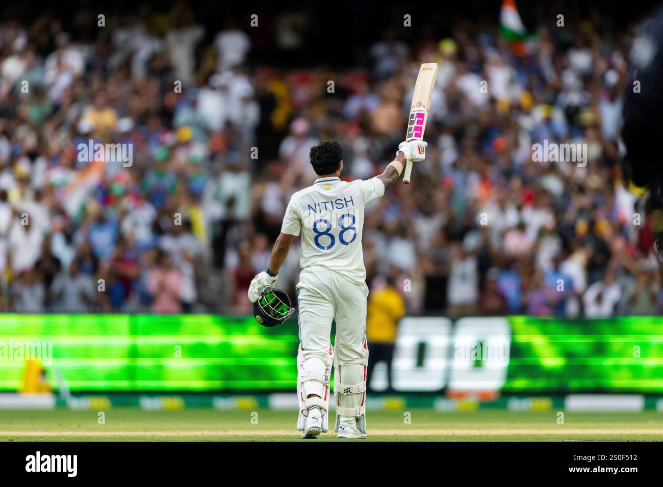 MELBOURNE, AUSTRALIA - DECEMBER 28: Nitish Kumar Reddy of India ...