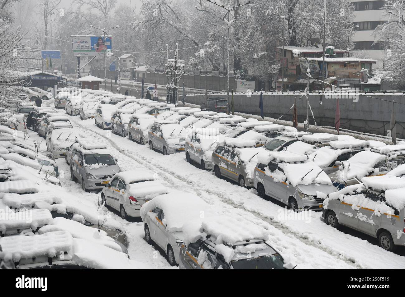 Srinagar, Jammu And Kashmir, India. 28th Dec, 2024. A view of snow ...
