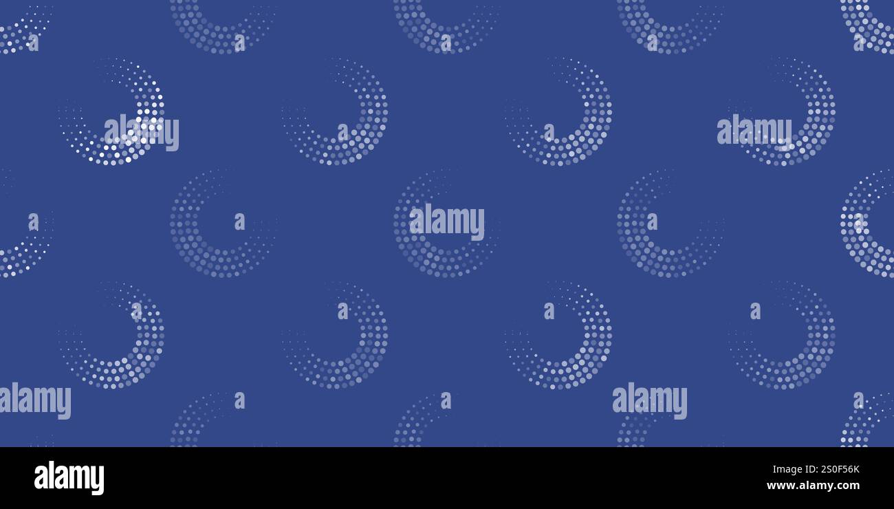 Abstract Geometric Background Design, Many Dotted Rings, Thick Half ...