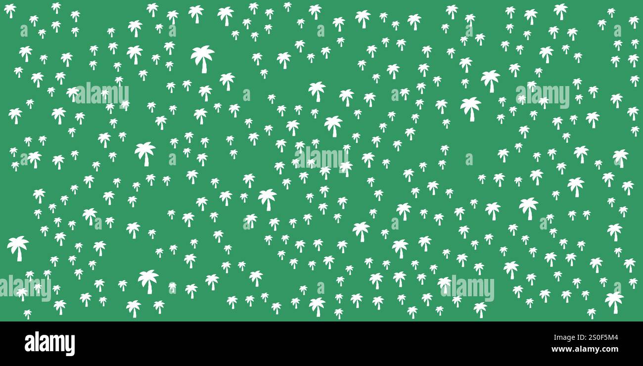 Random Placed Spray of Palm Tree Symbols - Texture, Vector Background ...