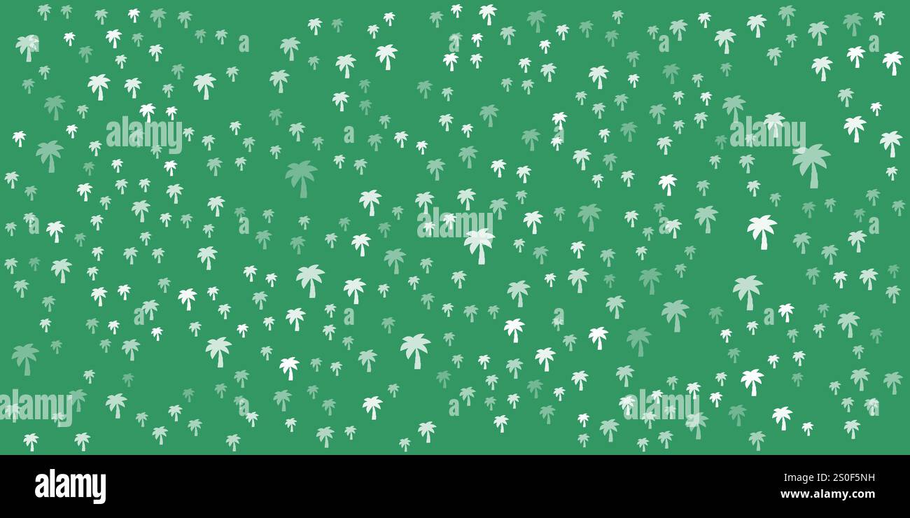 Random Placed Spray of Palm Tree Symbols - Texture, Vector Background ...
