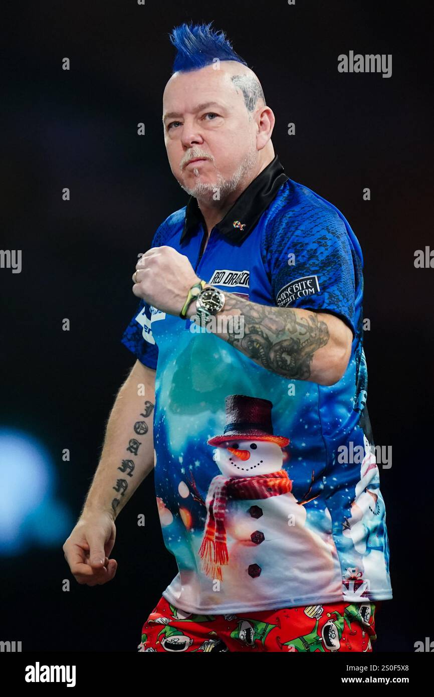 London, UK. 27th Dec, 2024. Peter Wright during 3rd round match between ...