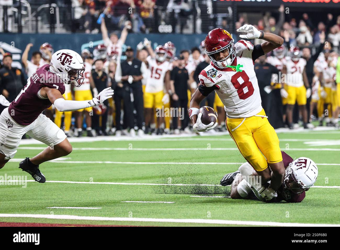 December 27, 2024: USC Trojans wide receiver Ja'Kobi Lane (8) scores a ...