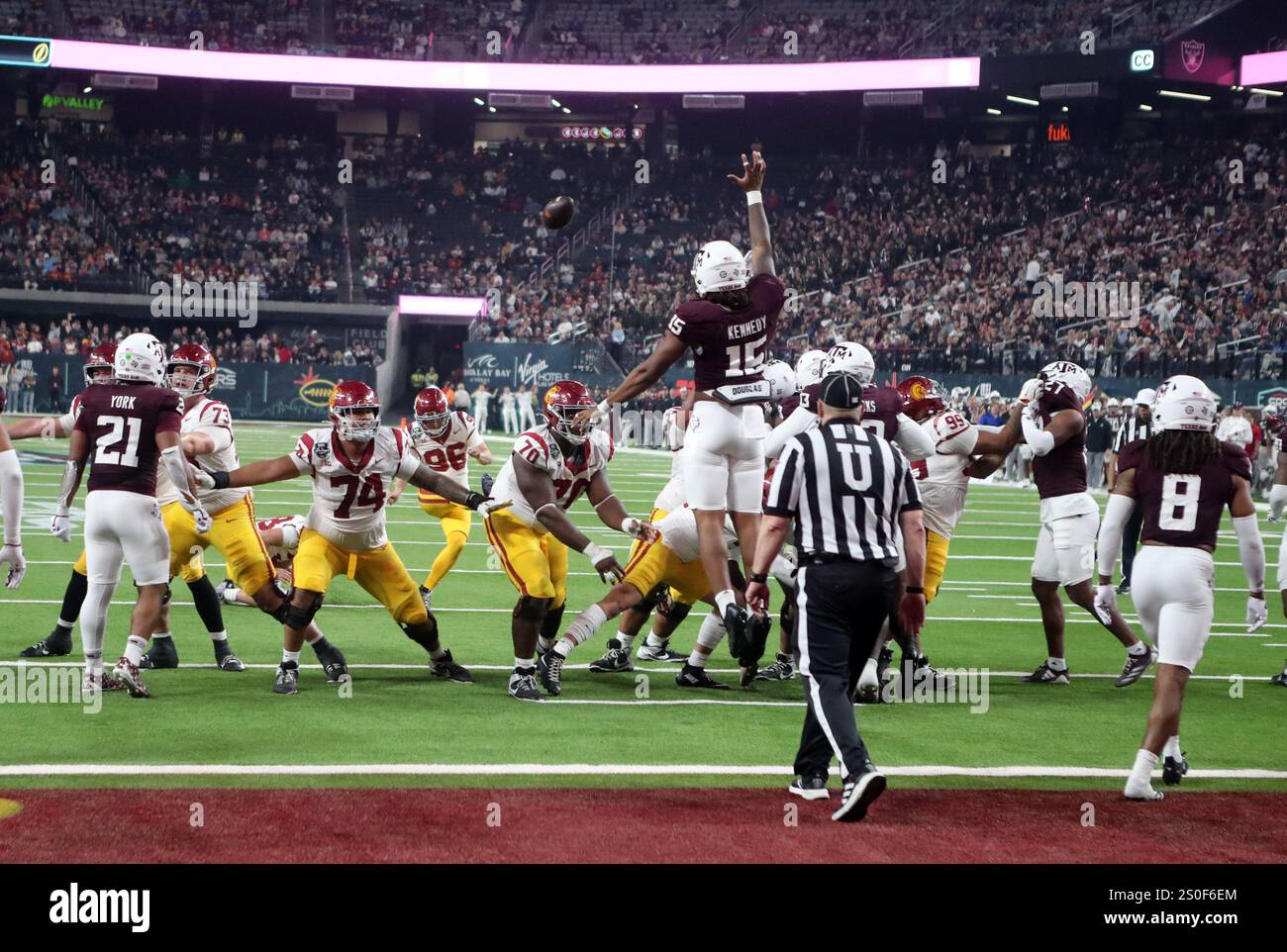 December 27, 2024 - USC Trojans place kicker Michael Lantz #96 kicks a ...